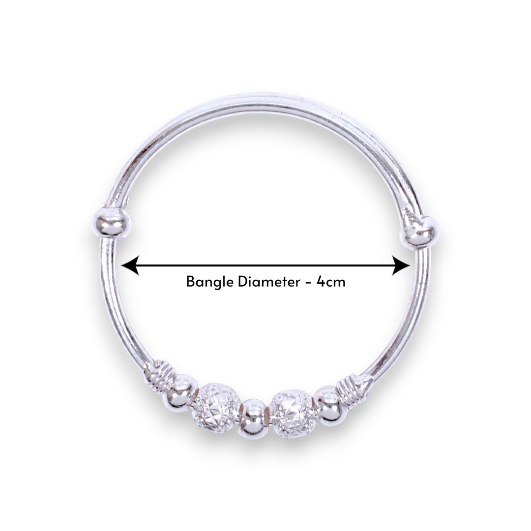 925 Sterling Silver Multi Beaded Bangles for Kids – Taraash